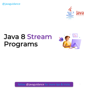 Java 8 Stream - Java Guidance